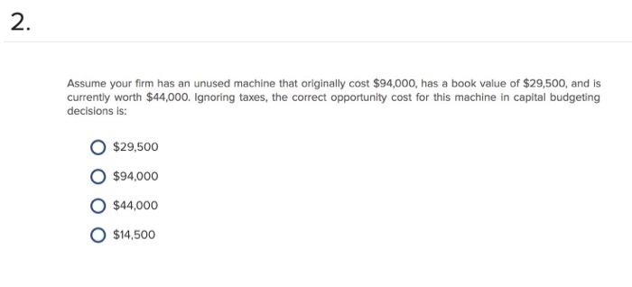 Solved 2. Assume your firm has an unused machine that | Chegg.com