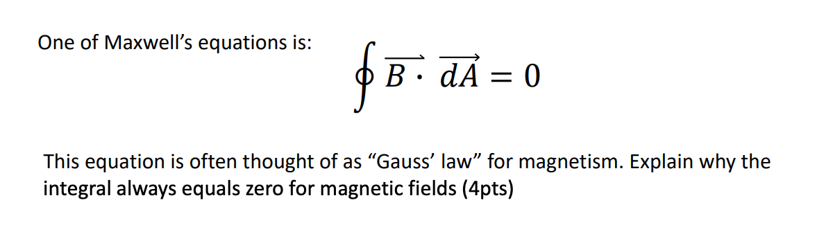 Solved Explain why the integral always equals zero for | Chegg.com