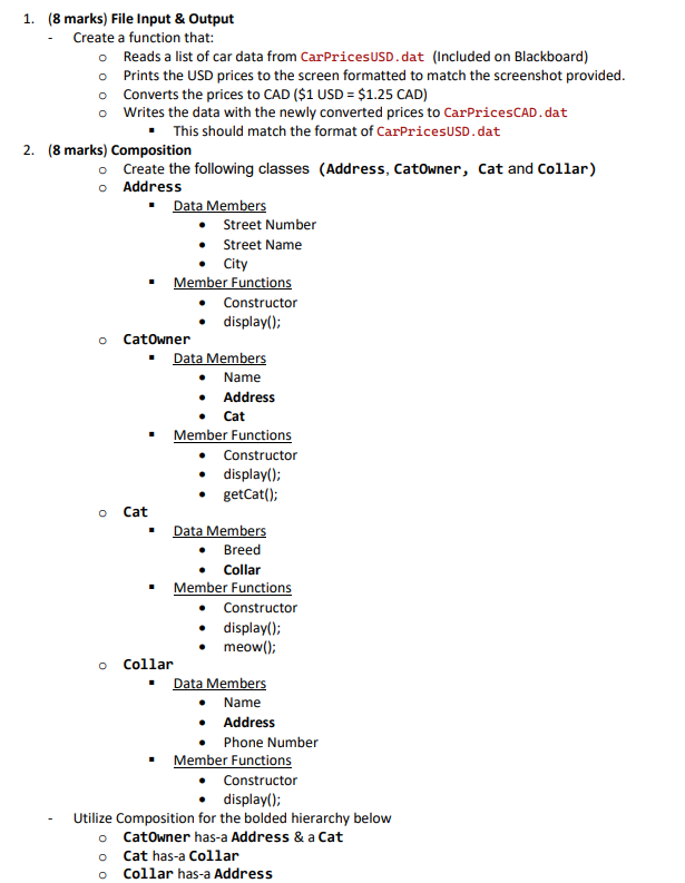 Using this main.cpp and the | Chegg.com