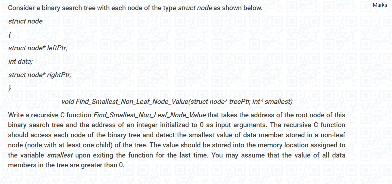 Solved Consider a binary search tree with each node of the | Chegg.com