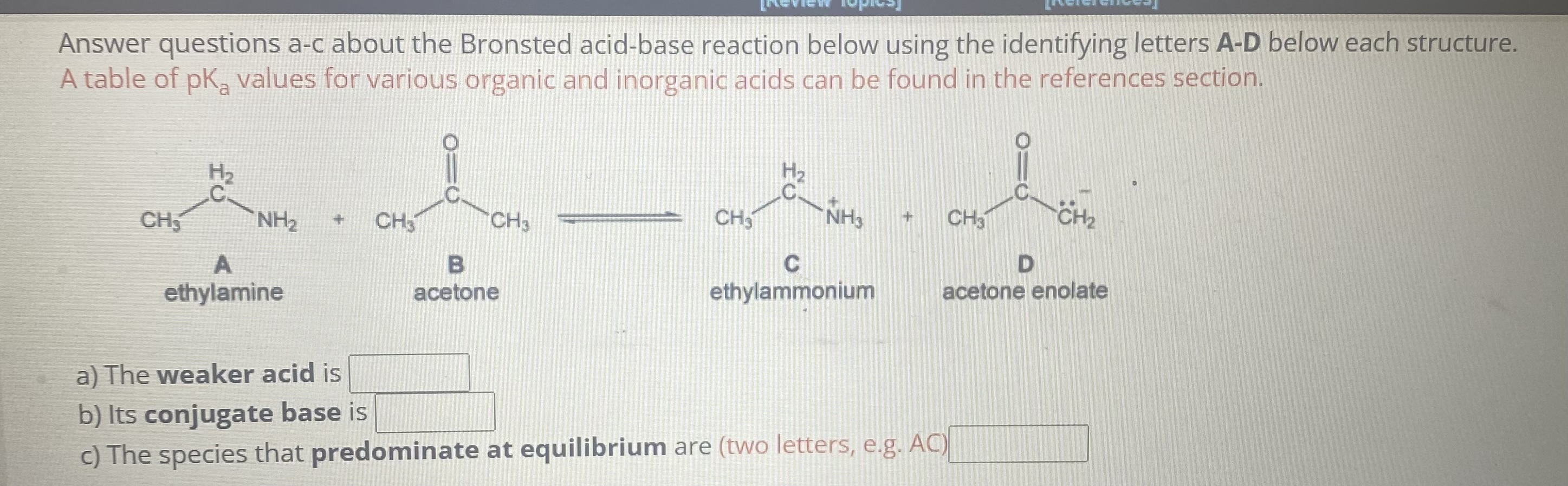 Solved Answer questions a-c about the Bronsted acid-base | Chegg.com