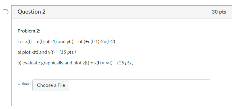 Solved Problem 2: Let x(t)=u(t)−u(t−1) and | Chegg.com