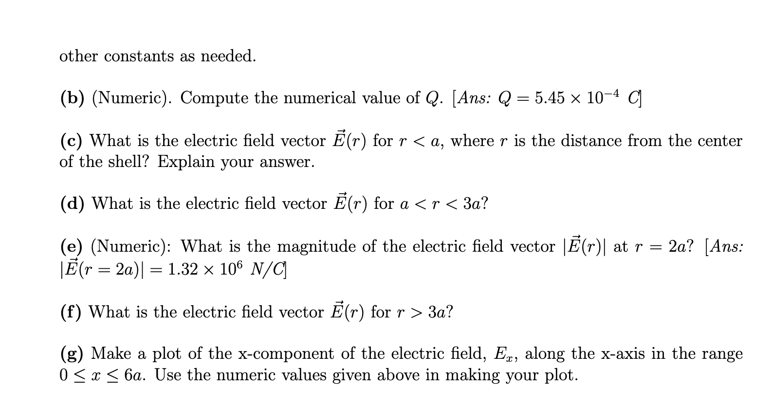 Solved Problem 1. Consider the insulating spherical shell, | Chegg.com