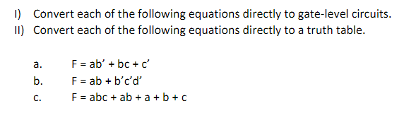 Solved 1) Convert each of the following equations directly | Chegg.com