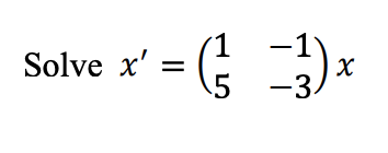 Solved Solve x' = (5 -3)* | Chegg.com