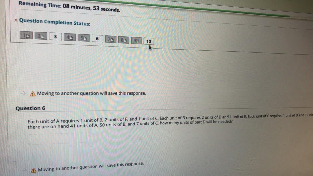 Solved Each unit of A requires 1 unit of B, 2 units of F, | Chegg.com