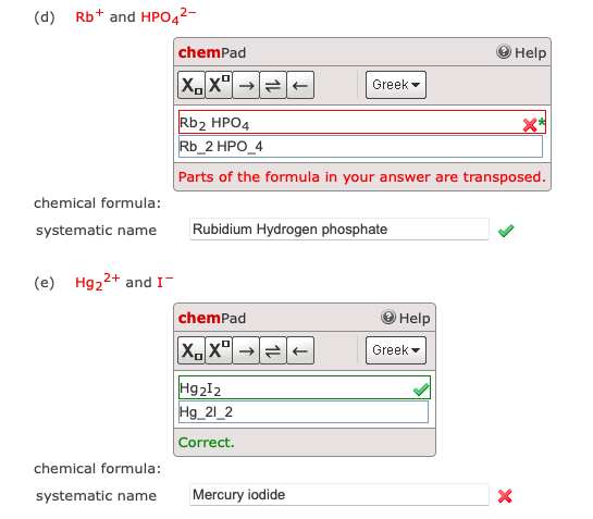 Solved Write the chemical formulas and systematic names of | Chegg.com