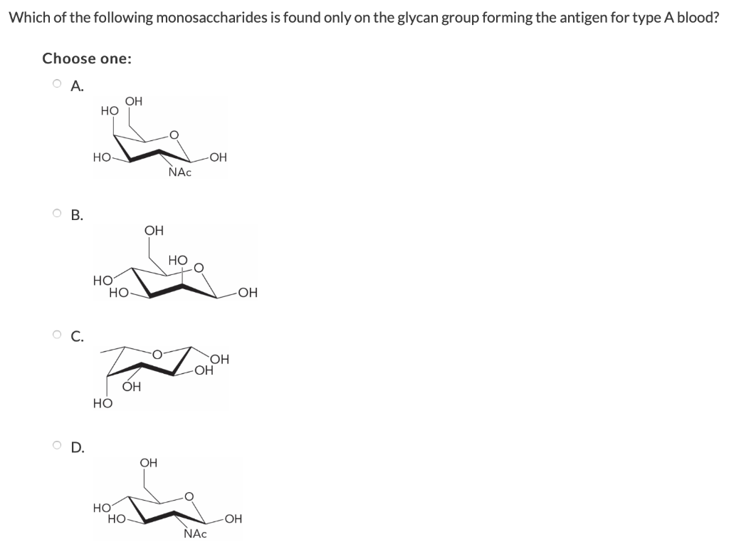 Solved Which of the following monosaccharides is found only | Chegg.com