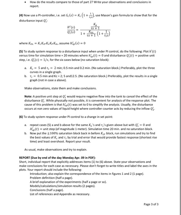 OBJECTIVE: To design a liquid-level control system. | Chegg.com