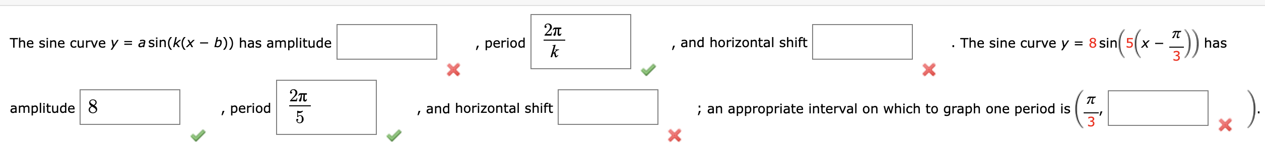 Solved 1- The sine and cosine curvesy = a sin(kx)andy = | Chegg.com