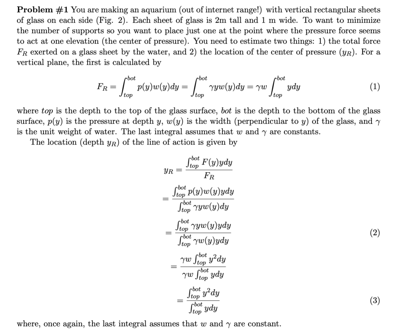 Figure 2: Schematic of one sheet of aquarium glass. | Chegg.com