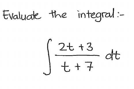 Solved Evaluate the integral:- 2t +3 dt t + | Chegg.com