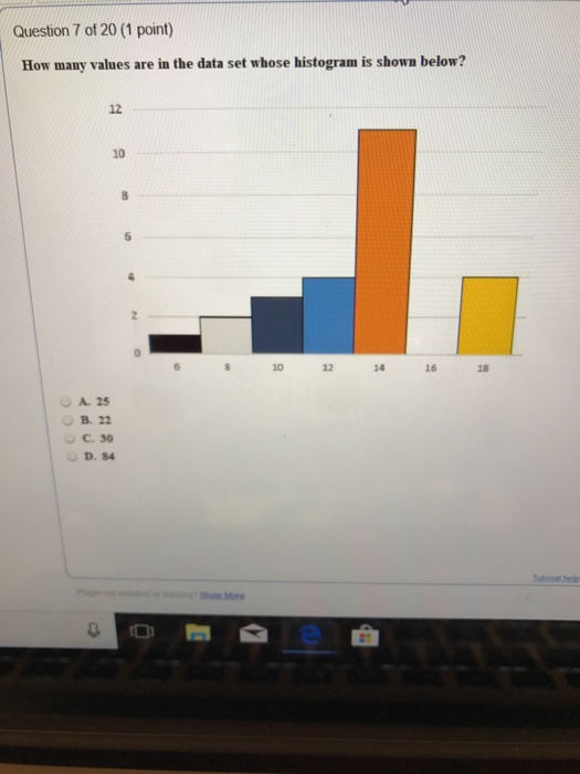 Solved Question 7 of 20 (1 point) How many values are in the | Chegg.com