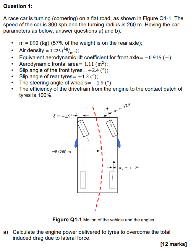 Solved A race car is turning (cornering) on a flat road, as | Chegg.com