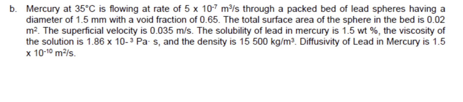 Solved Mercury at 35∘C is flowing at rate of 5×10−7 m3/s | Chegg.com