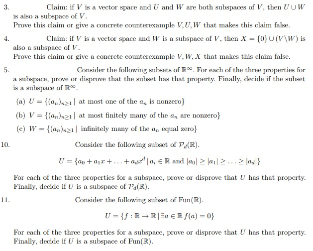 Solved Claim: f V is a vector space and U and W are both | Chegg.com