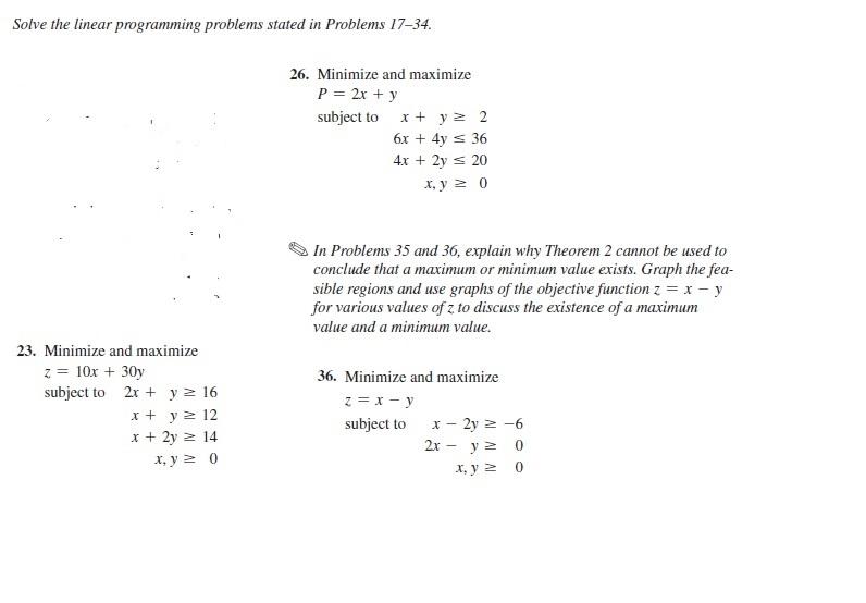Solved Solve the linear programming problems stated in | Chegg.com