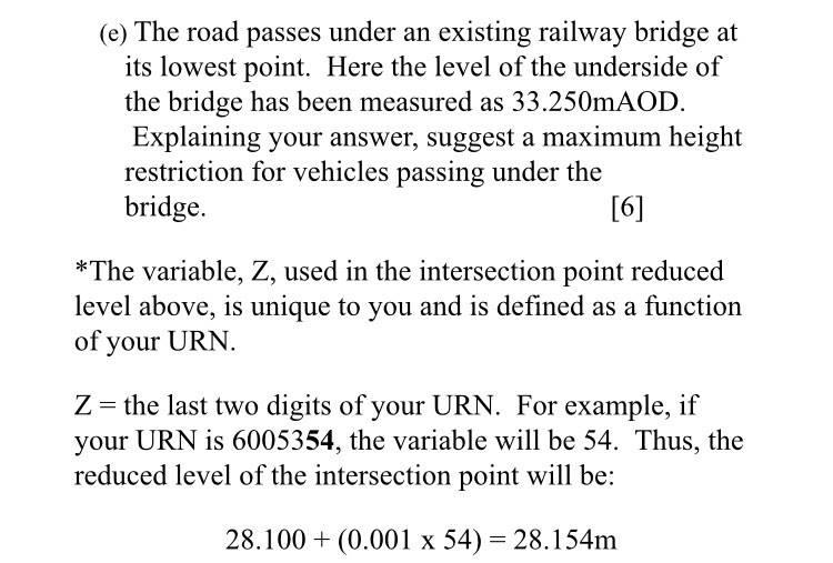 Solved (Q1) Vertical Road Curve A parabolic vertical road | Chegg.com