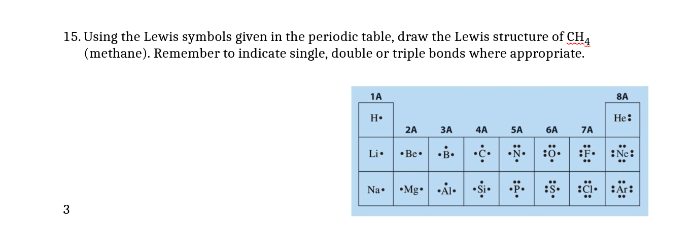 Solved 15. Using the Lewis symbols given in the periodic | Chegg.com