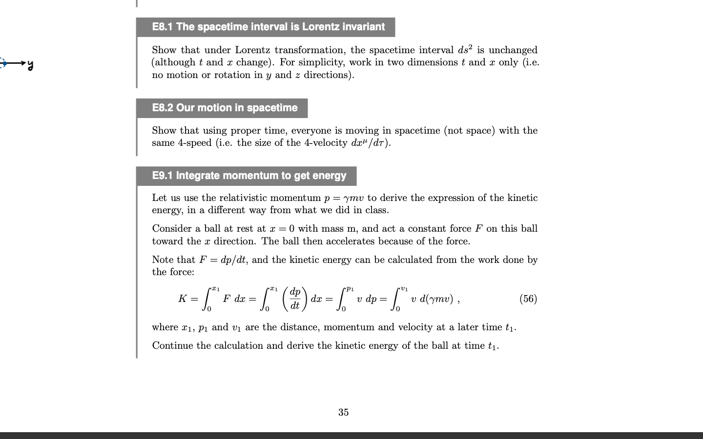 Solved E8 1 The Spacetime Interval Is Lorentz Invariant Show