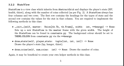 Solved 3.2 View classes You must implement the view classes | Chegg.com