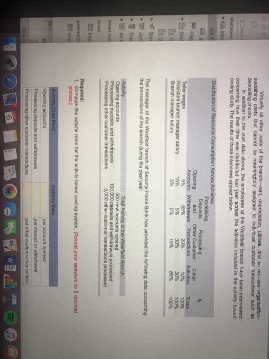 Solved Exercise 7-8 Computing and Interpreting Activity | Chegg.com