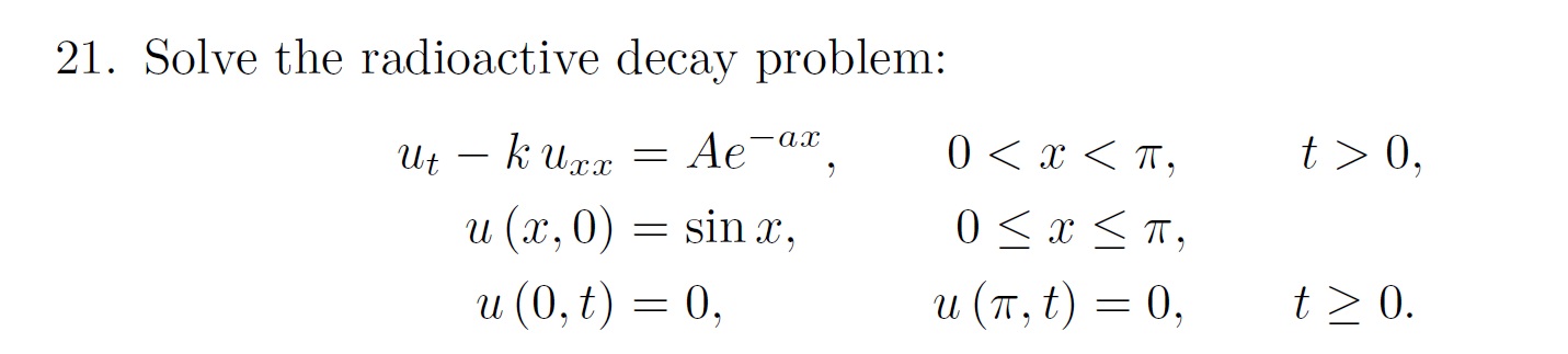 Solved Solve using the method of separation of variables. | Chegg.com