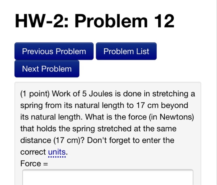 Solved HW-2: Problem 12 Previous Problem Problem List Next | Chegg.com