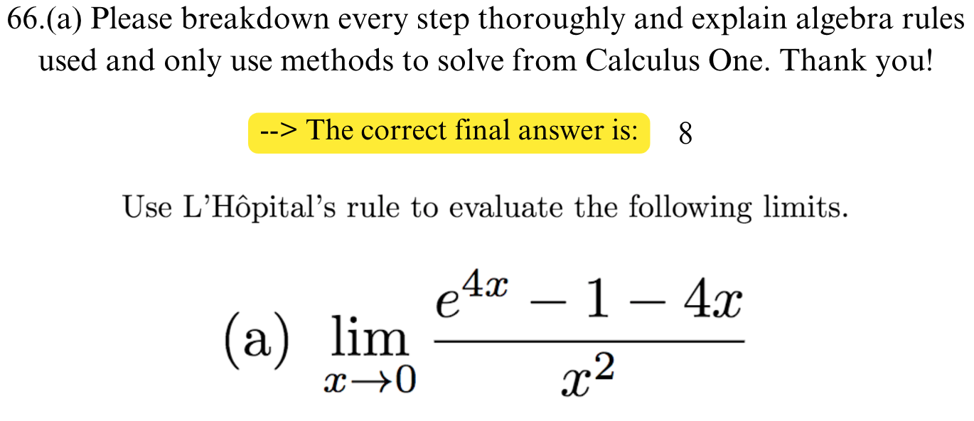 Solved 66.(a) Please breakdown every step thoroughly and | Chegg.com