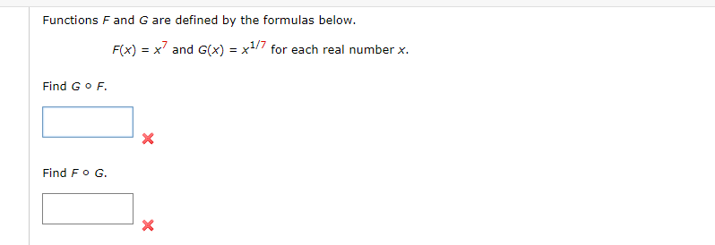 Solved Functions F and G are defined by the formulas below. | Chegg.com