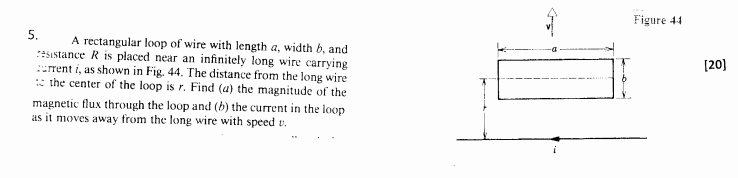 Solved Figure 44 [20] 5. A rectangular loop of wire with | Chegg.com