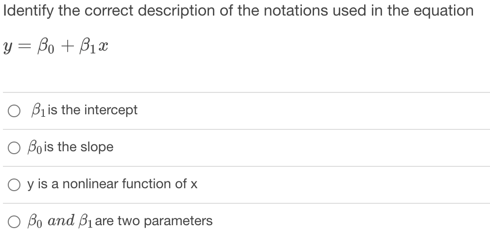 Solved Identify the correct description of the notations | Chegg.com