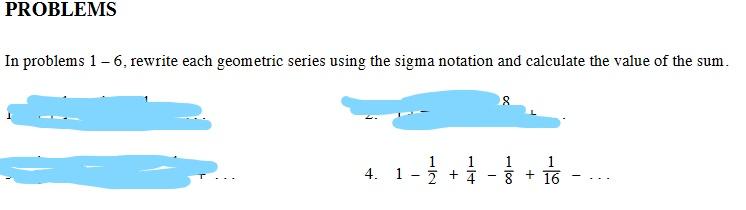 Solved PROBLEMS In problems 1-6, rewrite each geometric | Chegg.com Solved PROBLEMS In problems 1-6, rewrite each geometric | Chegg.com
