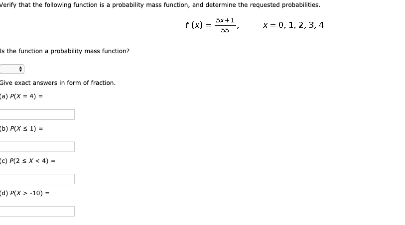 Solved Verify that the following function is a probability | Chegg.com