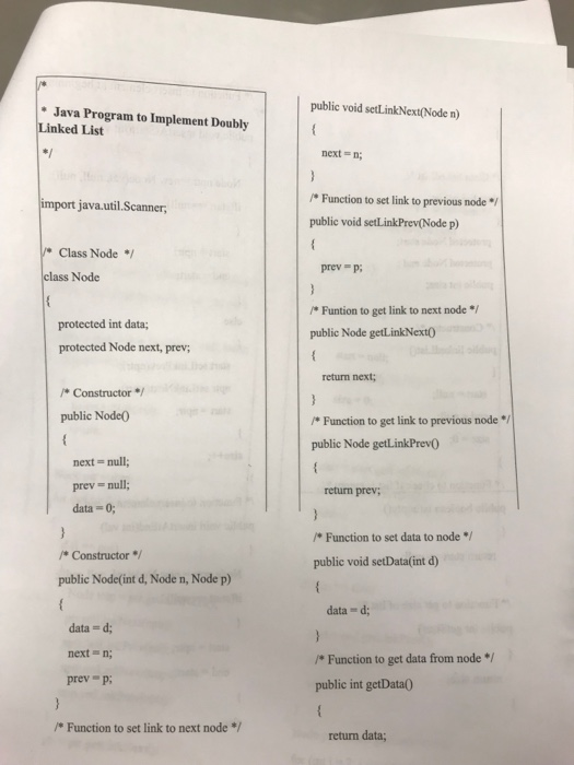 Solved public void setLinkNext(Node n) Java Program to | Chegg.com