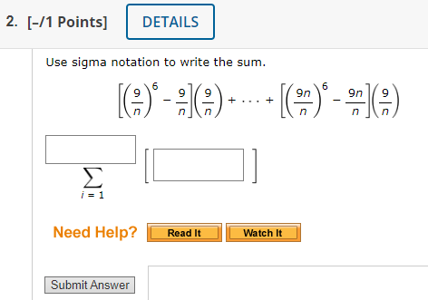 Solved Use sigma notation to write the sum. | Chegg.com
