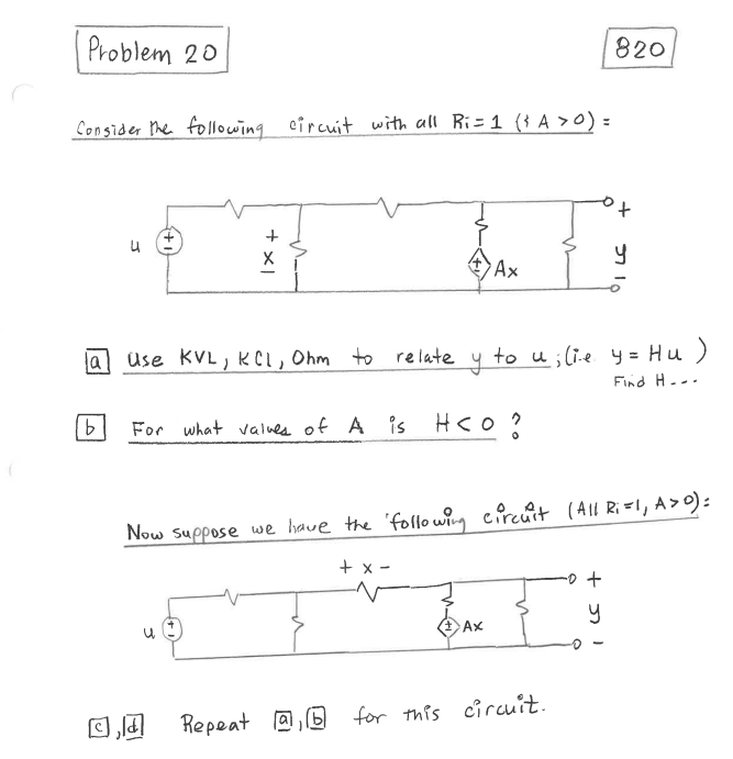 Solved Solve for a,b,c and d. ﻿Using KVL, ﻿KCL, ﻿and ohms to | Chegg.com