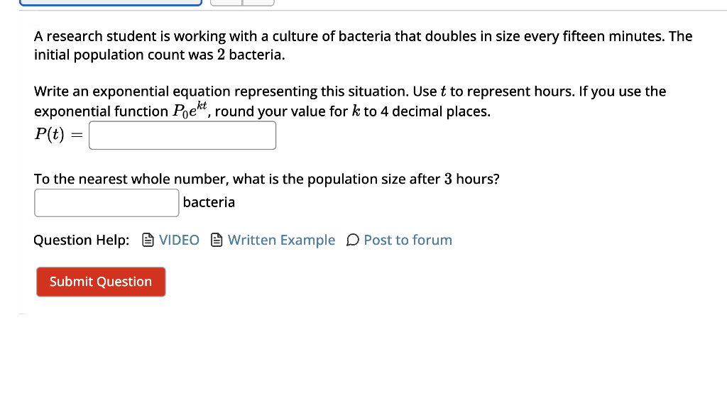 Solved A research student is working with a culture of | Chegg.com