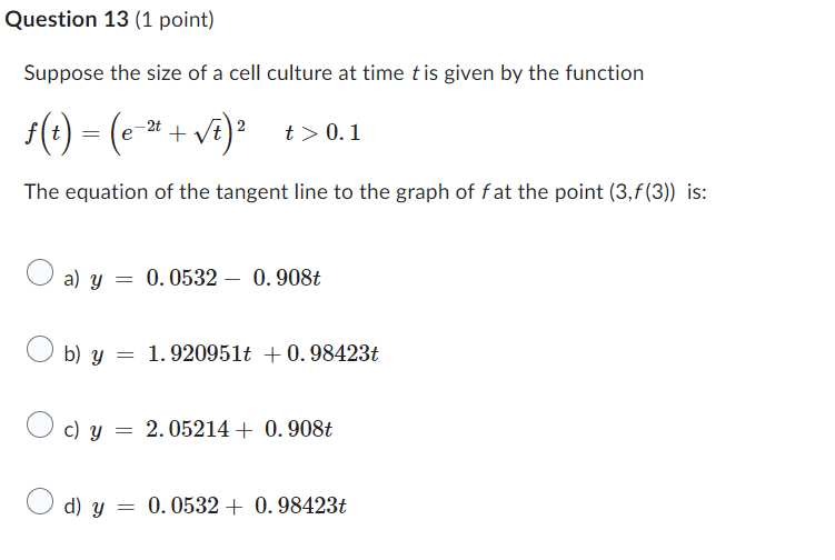 Solved Question 13 (1 ﻿point)Suppose the size of a cell | Chegg.com