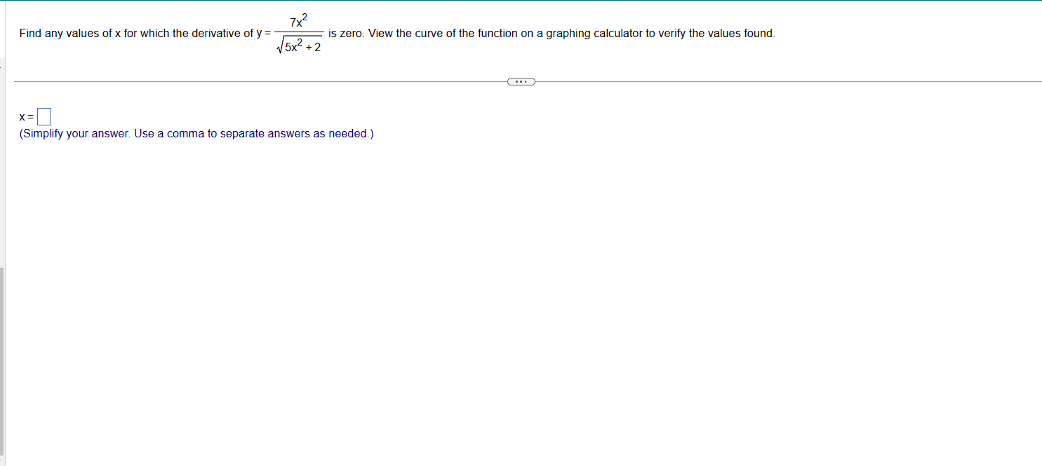 Solved Find any values of x for which the derivative of | Chegg.com