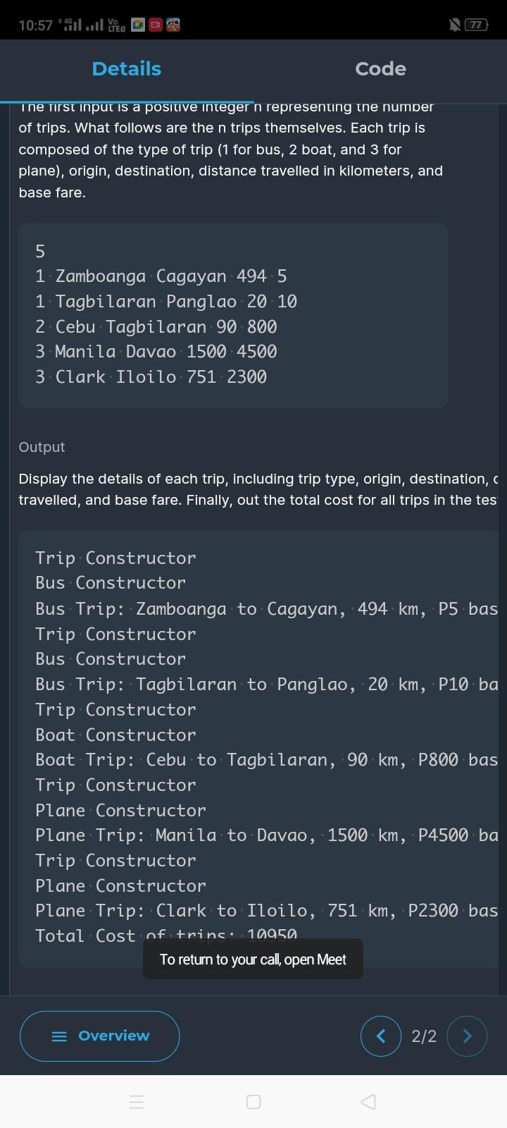 Solved 2 Trips By Codechum Admin Java Code A Travel Agency 
