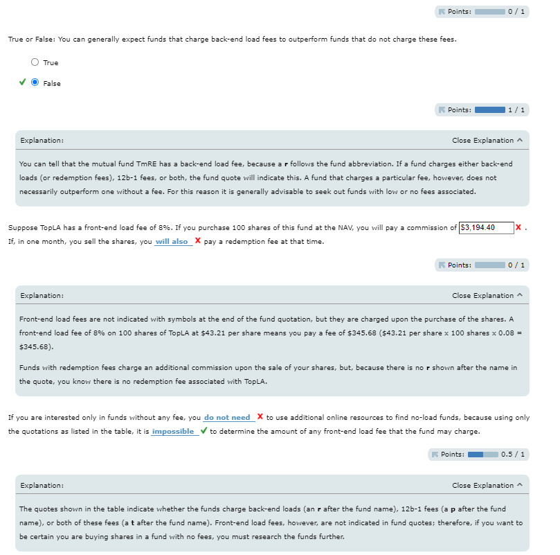 Understanding the Costs Involved in Mutual Fund | Chegg.com