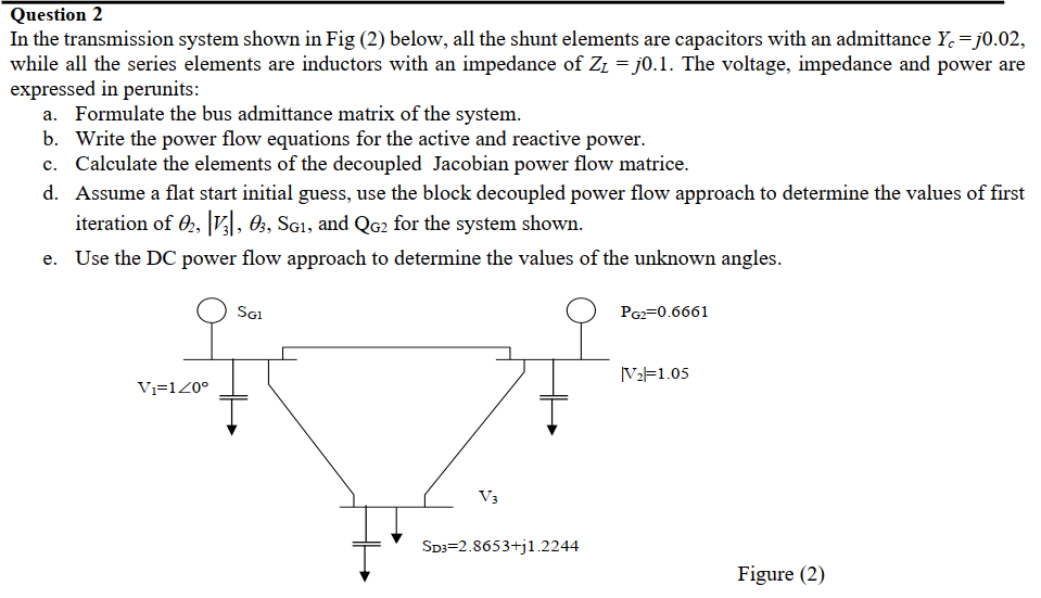 Solved In the transmission system shown in Fig (2) below, | Chegg.com