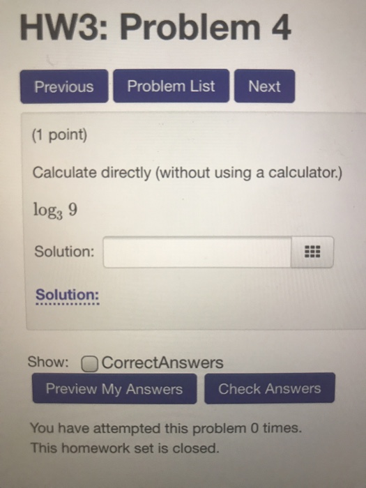 Solved HW3: Problem 4 Previous Problem List Next (1 point) | Chegg.com