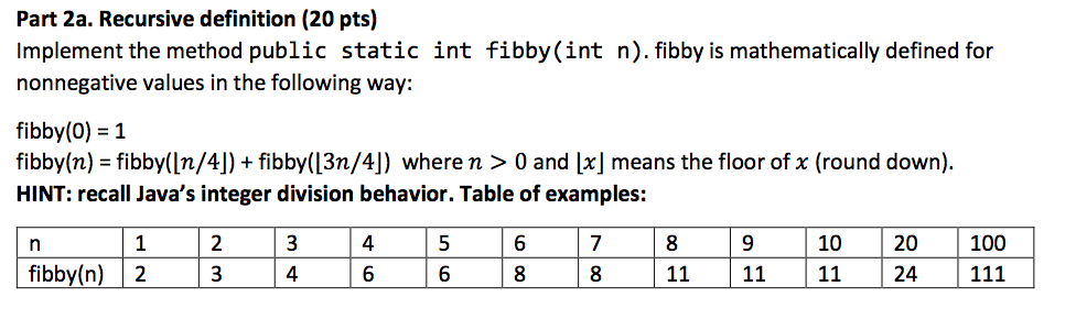 Solved Part 2b. Sparse table generation Notice that for | Chegg.com