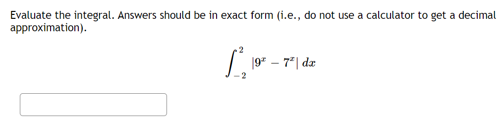 Solved Evaluate the integral. Answers should be in exact | Chegg.com