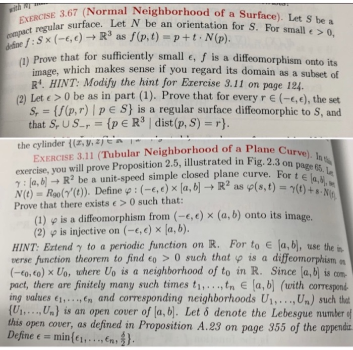 with a EXERCISE 3.67 (Normal Neighborhood of a | Chegg.com