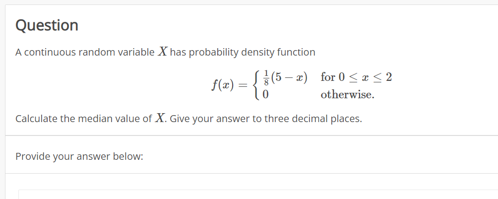 Solved A continuous random variable X has probability | Chegg.com