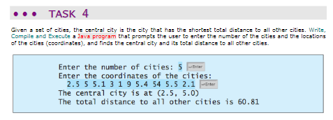 Solved TASK 4 Given a set of cities, the central city is the | Chegg.com