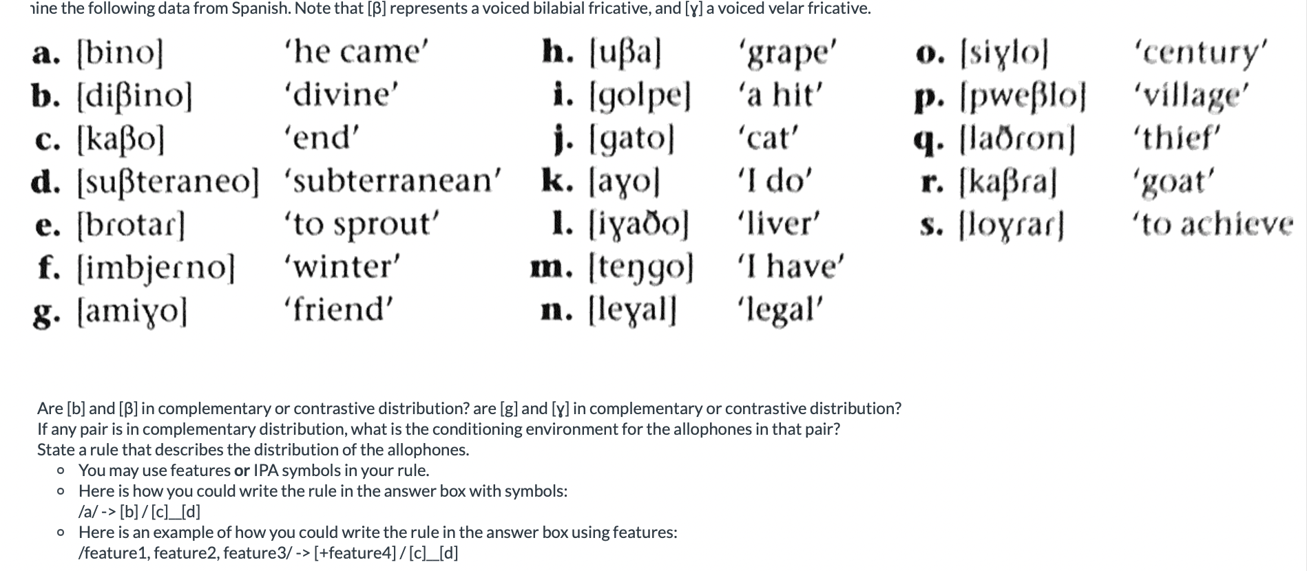 Solved Are [b] and [β] in complementary or contrastive | Chegg.com